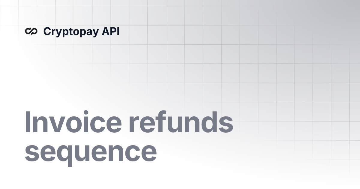 Invoice refunds sequence | Cryptopay API